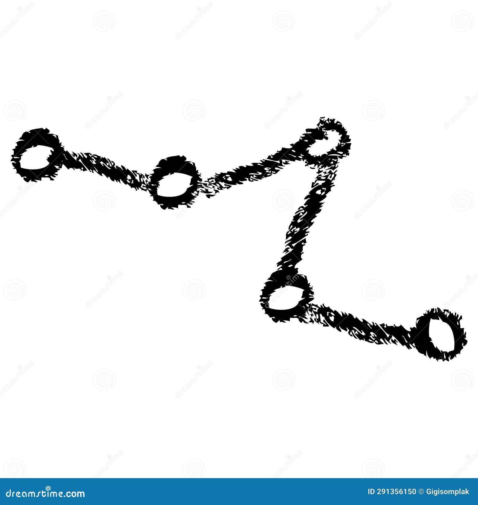 Simple Connect, Crayon Hand Draw Sketch Doodle Stock Illustration ...