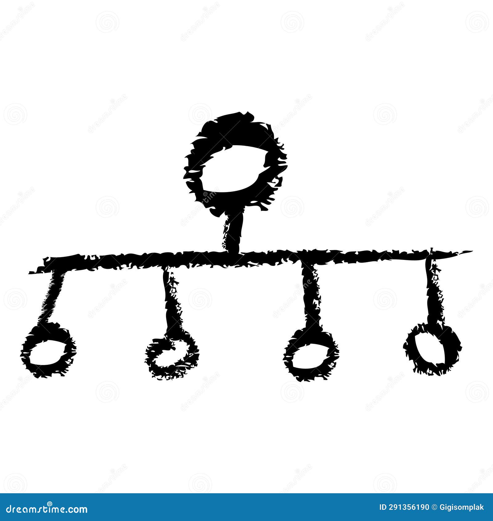 Simple Connect, Crayon Hand Draw Sketch Doodle Stock Vector ...