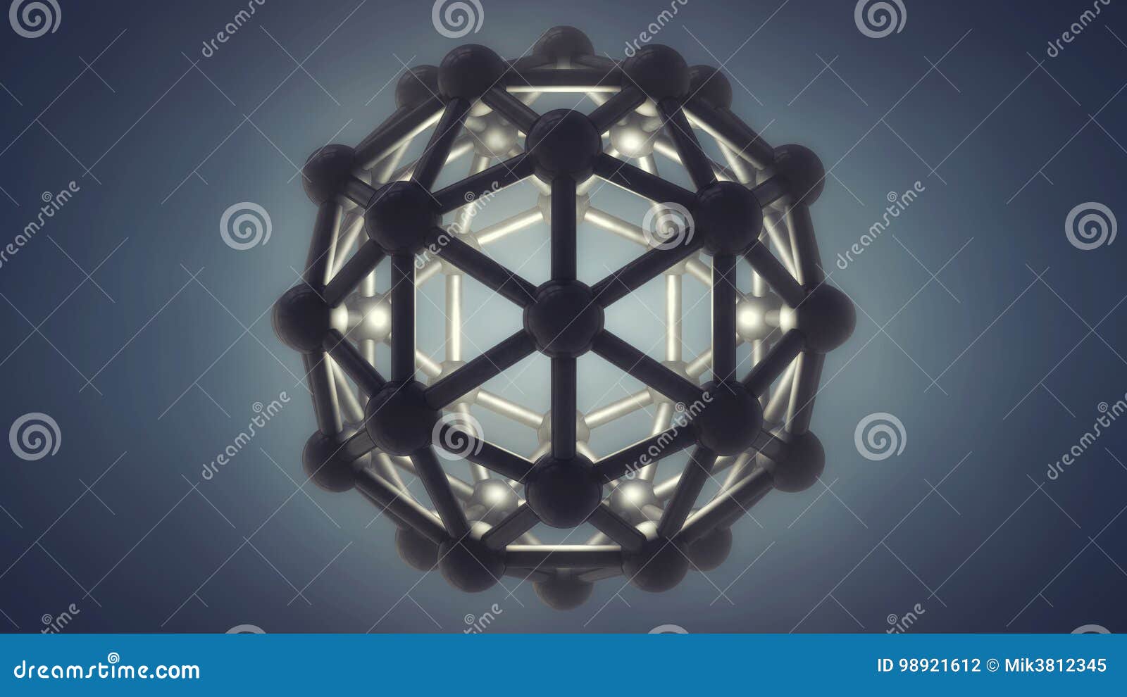 Connected Spheres and Background Stock Illustration - Illustration of ...