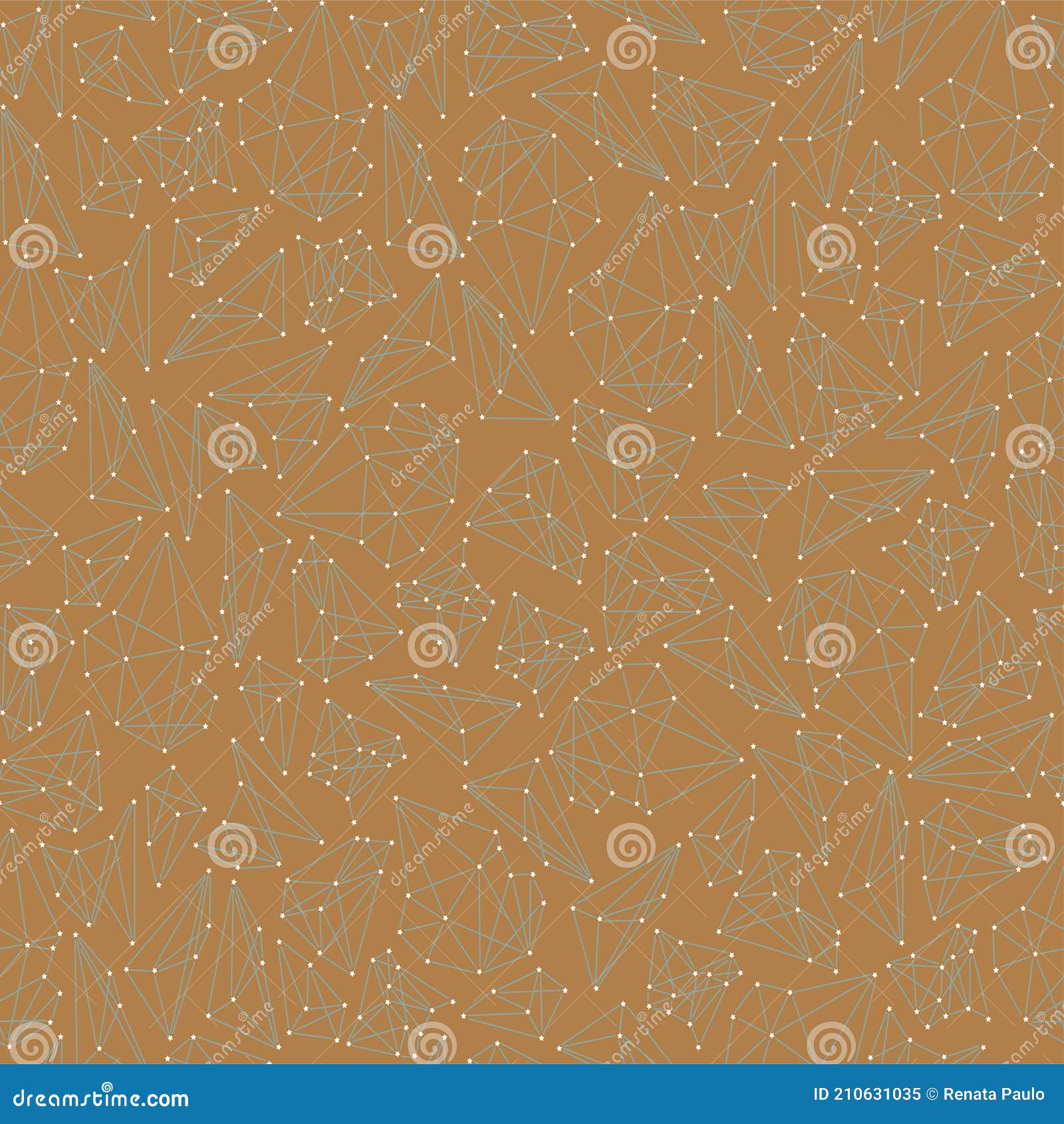 Connected Stars Green and White on Camel Stock Illustration ...