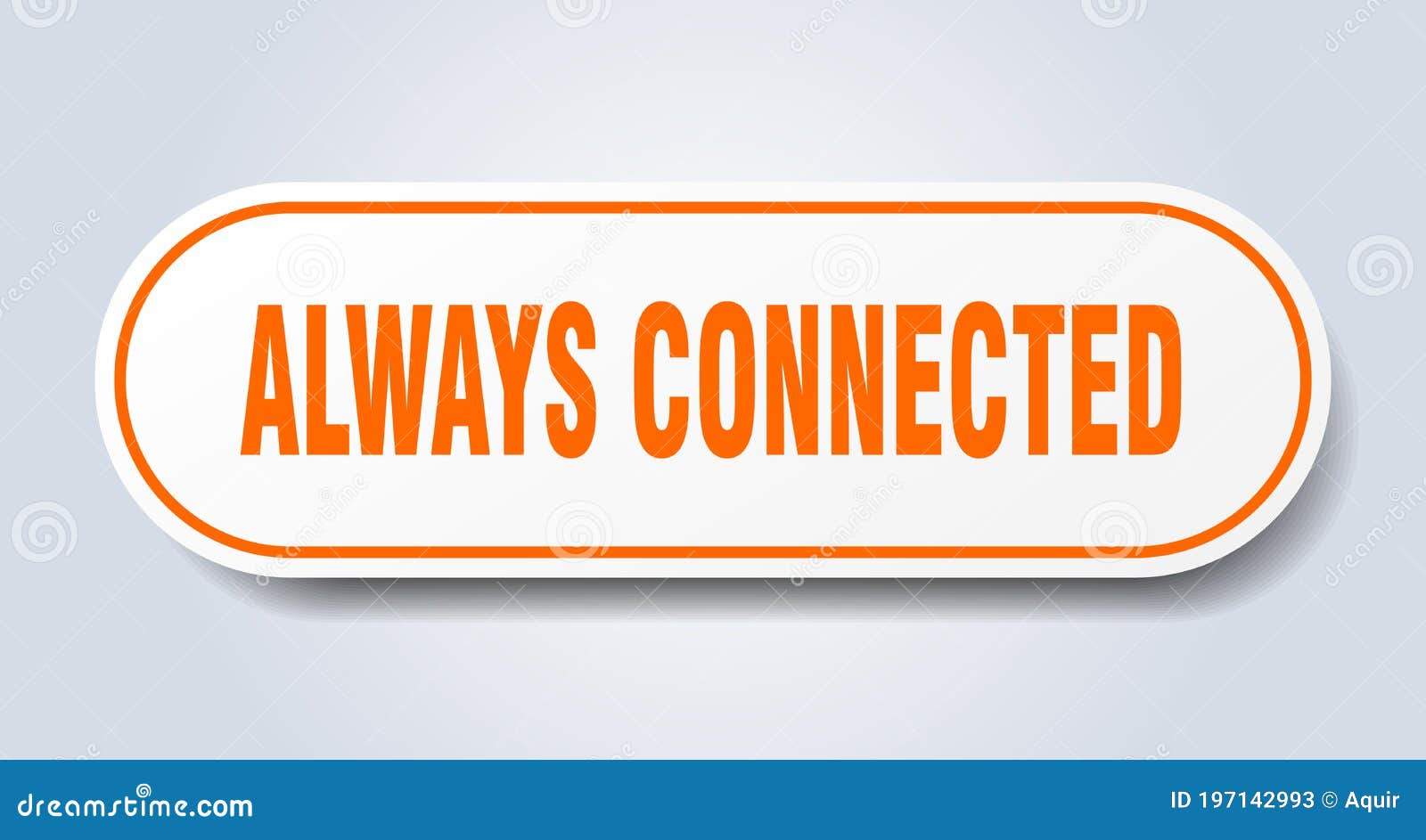 Always connected sticker. stock vector. Illustration of website - 197142993