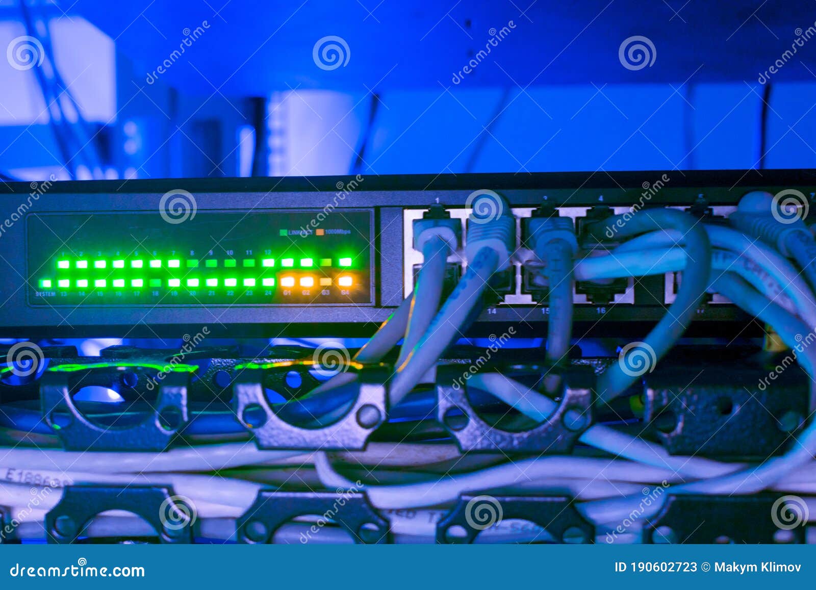 Connected To the Network Hub Wires. the Network Switch is in the Rack ...