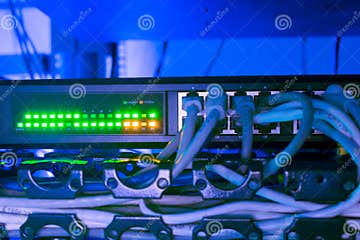 Connected To the Network Hub Wires. the Network Switch is in the Rack ...