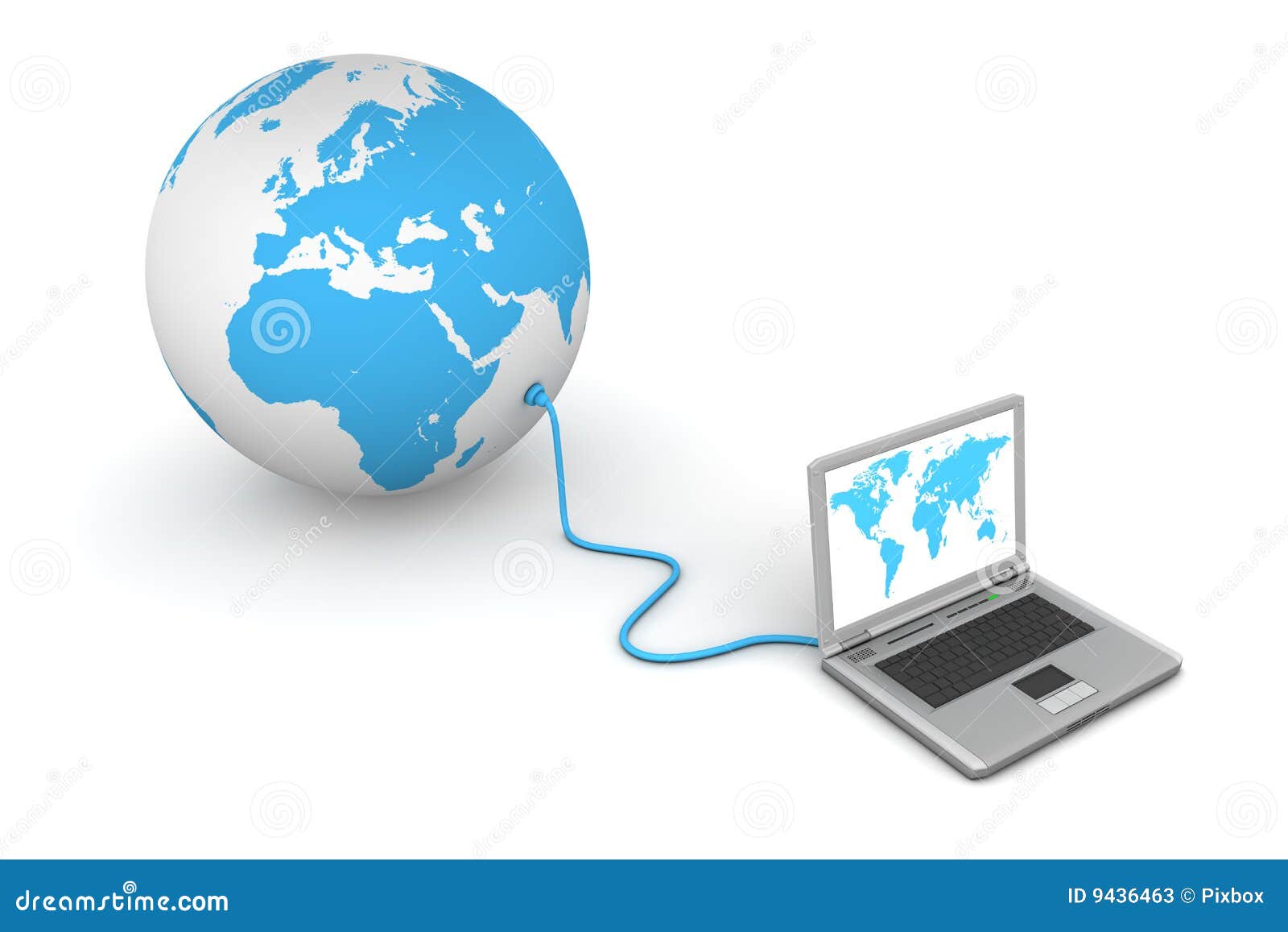 Connected to the World stock illustration. Illustration of earth - 9436463
