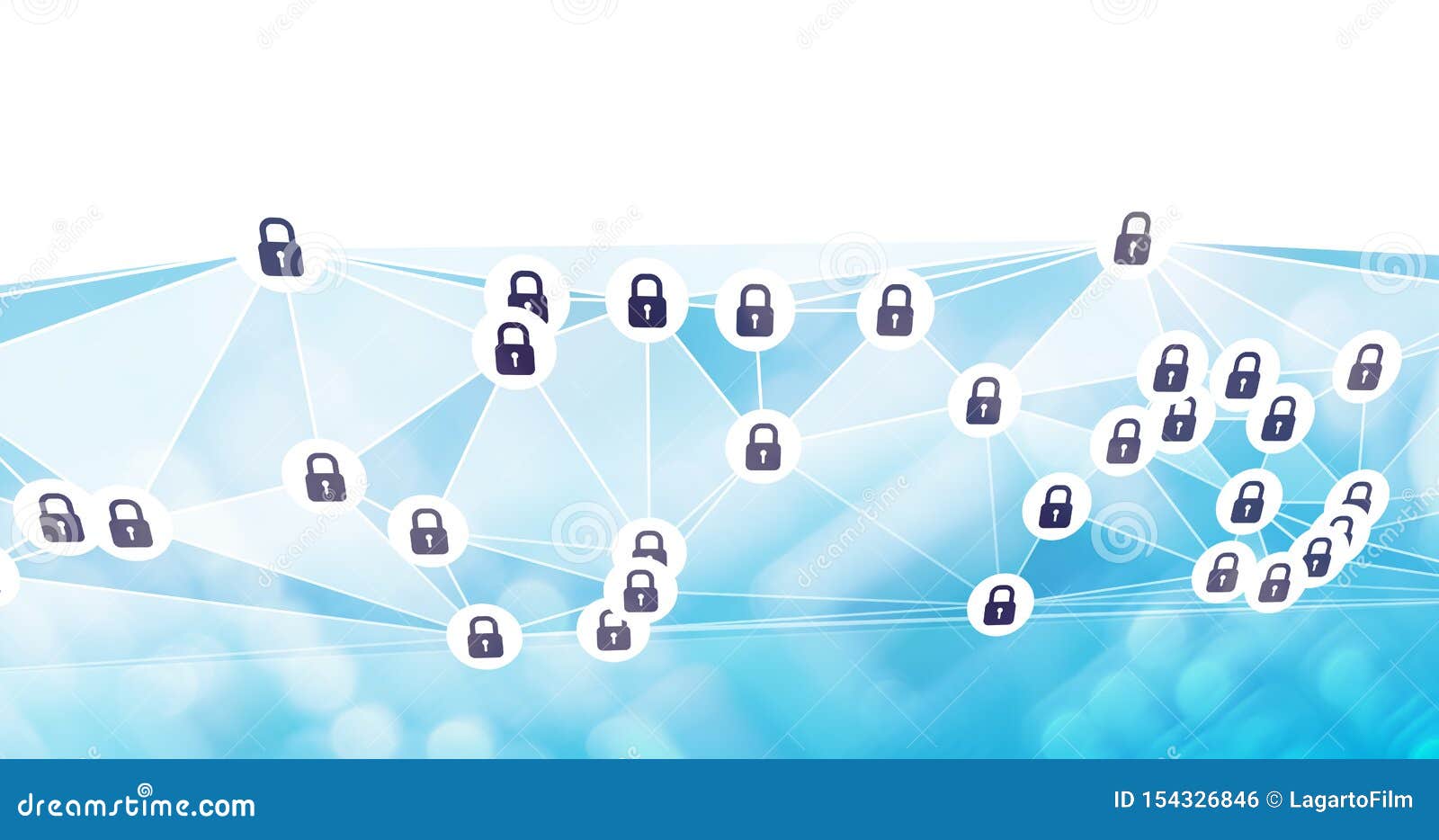 Creative Graphic Lines Tech Security News Concept Stock Illustration ...