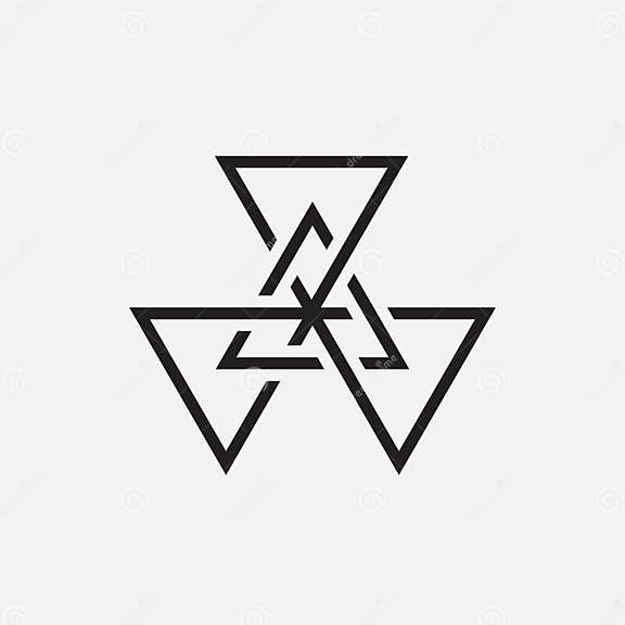 Connected Triangles, Isolated on Background Stock Vector - Illustration ...