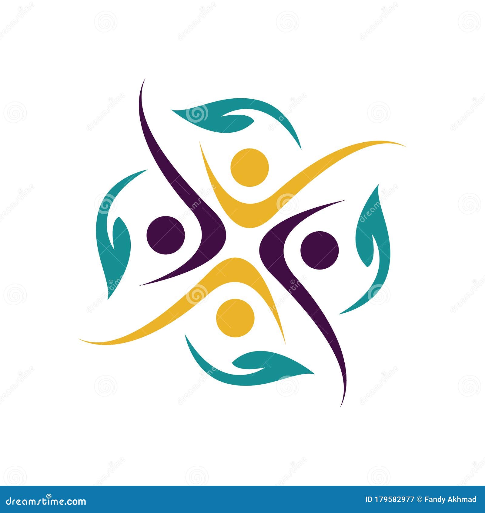 Connected Unity Green People Community Logo Design Vector Illustrations ...