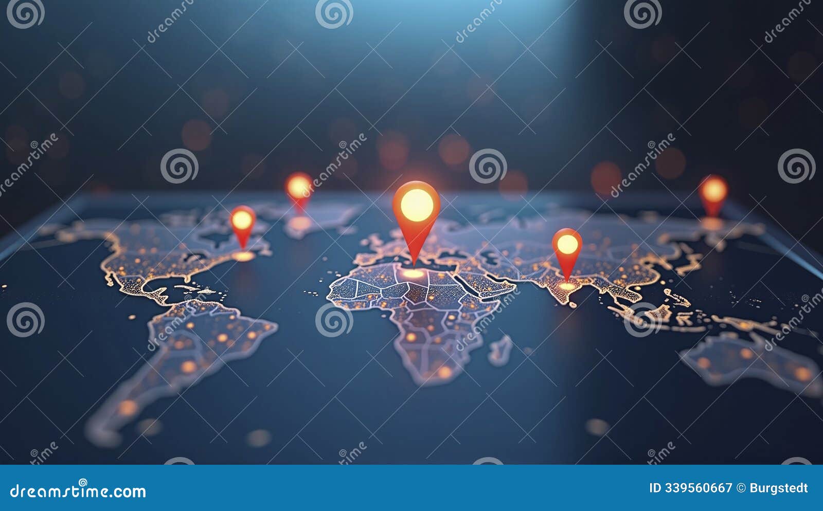 Connected Way Marks or Highlighted Points, Show the Way To the Desired ...