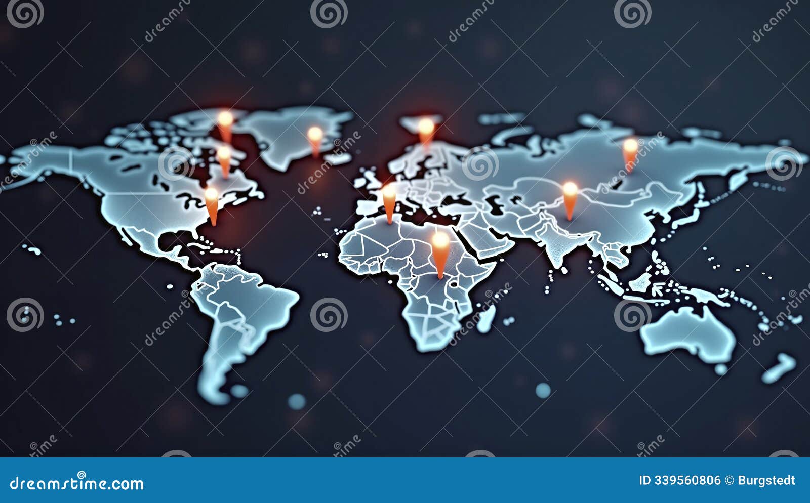 Connected Way Marks or Highlighted Points, Show the Way To the Desired ...