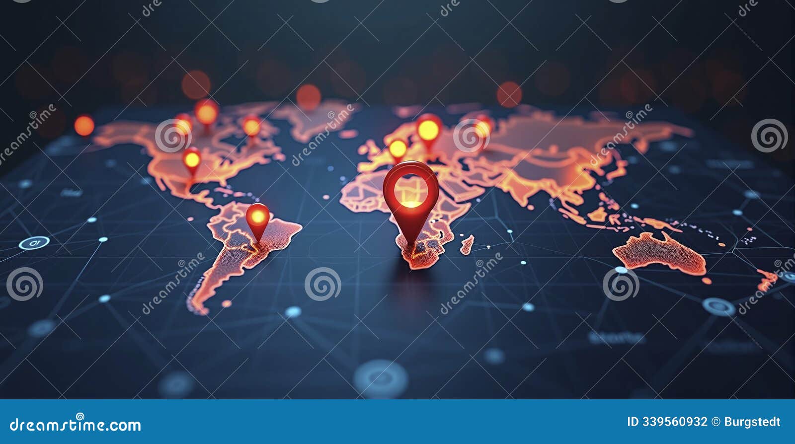 Connected Way Marks or Highlighted Points, Show the Way To the Desired ...