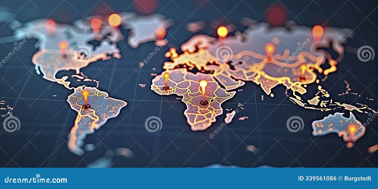 Connected Way Marks or Highlighted Points, Show the Way To the Desired ...