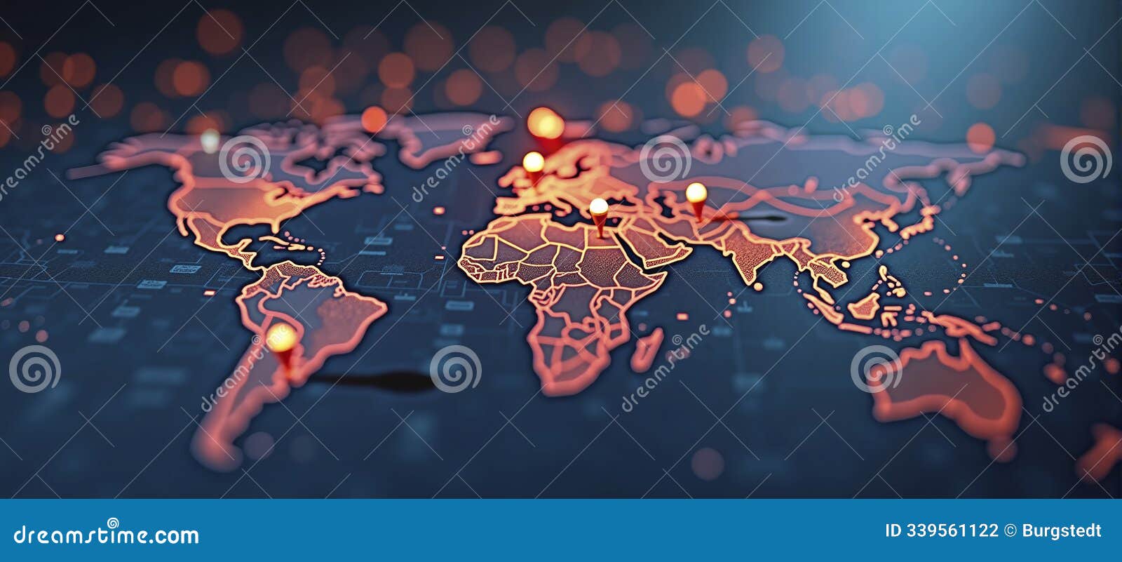 Connected Way Marks or Highlighted Points, Show the Way To the Desired ...