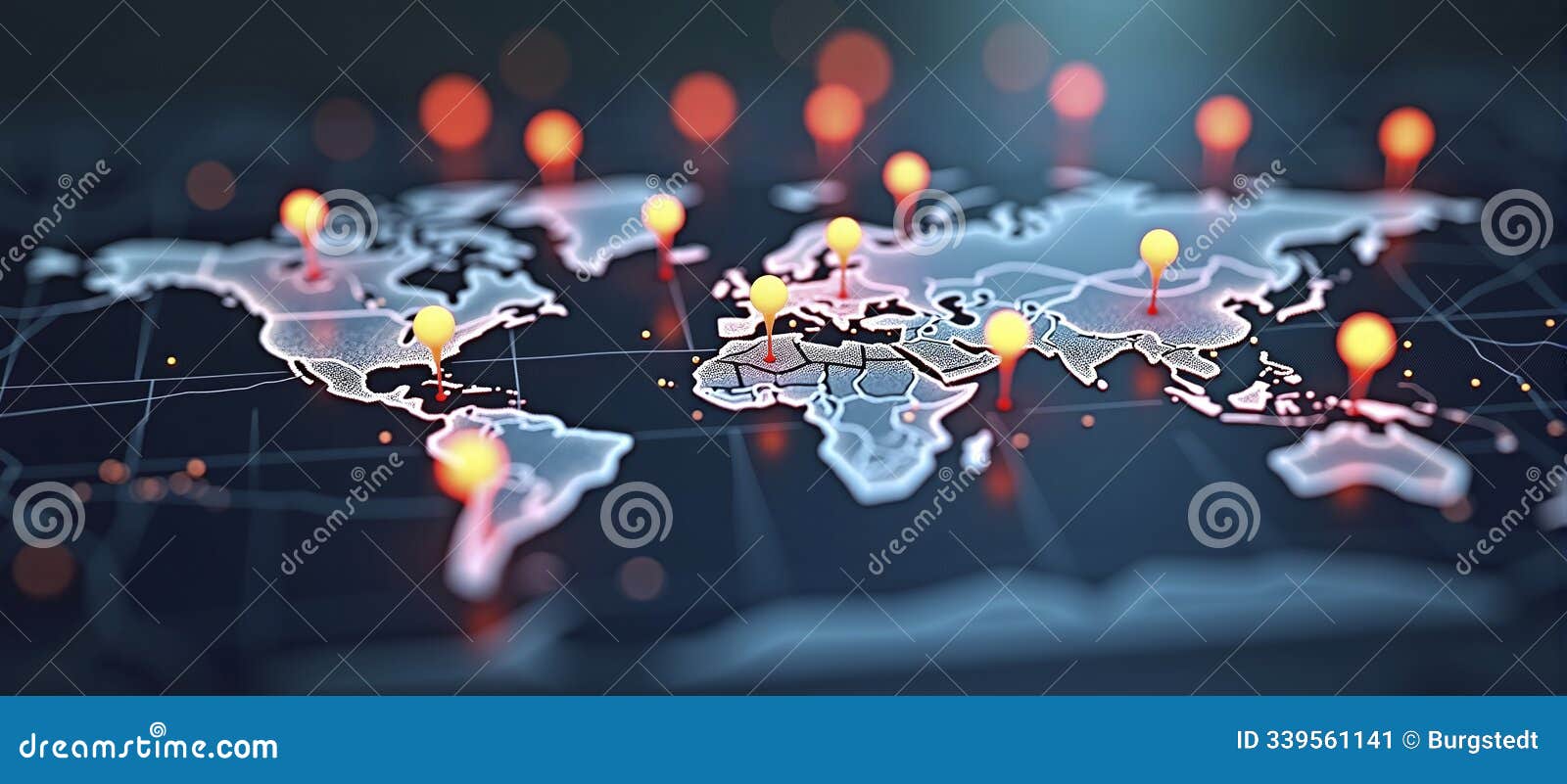 Connected Way Marks or Highlighted Points, Show the Way To the Desired ...