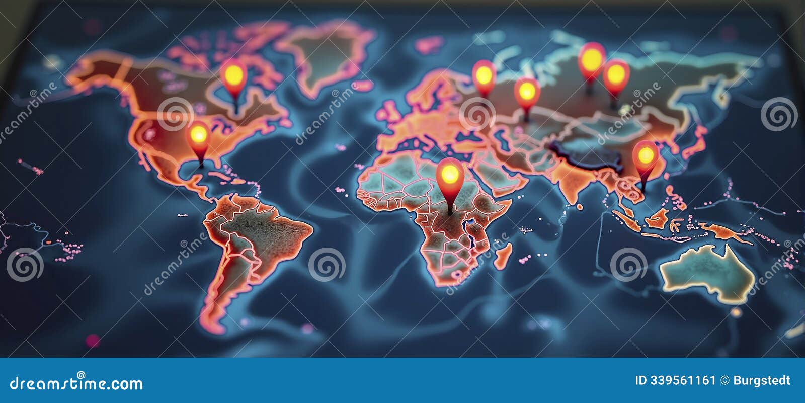 Connected Way Marks or Highlighted Points, Show the Way To the Desired ...