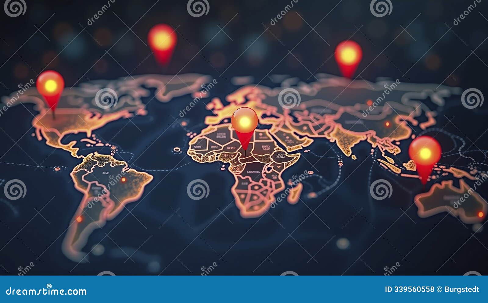 Connected Way Marks or Highlighted Points, Show the Way To the Desired ...
