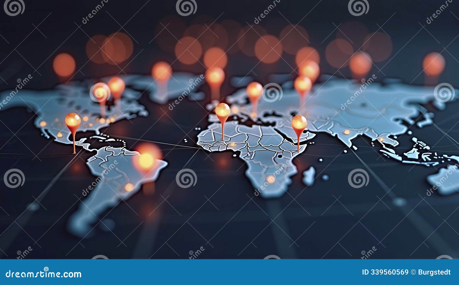 Connected Way Marks or Highlighted Points, Show the Way To the Desired ...