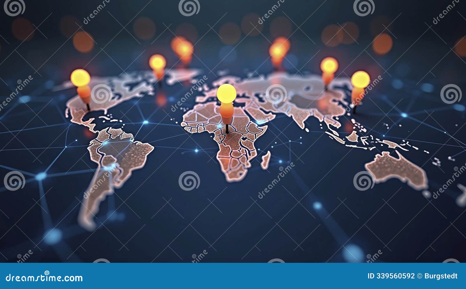 Connected Way Marks or Highlighted Points, Show the Way To the Desired ...