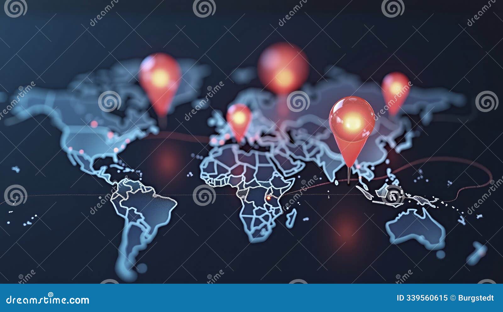 Connected Way Marks or Highlighted Points, Show the Way To the Desired ...