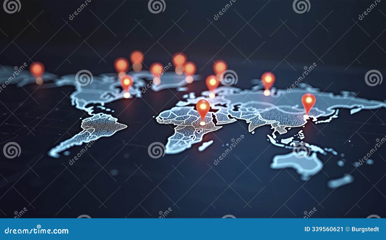 Connected Way Marks or Highlighted Points, Show the Way To the Desired ...