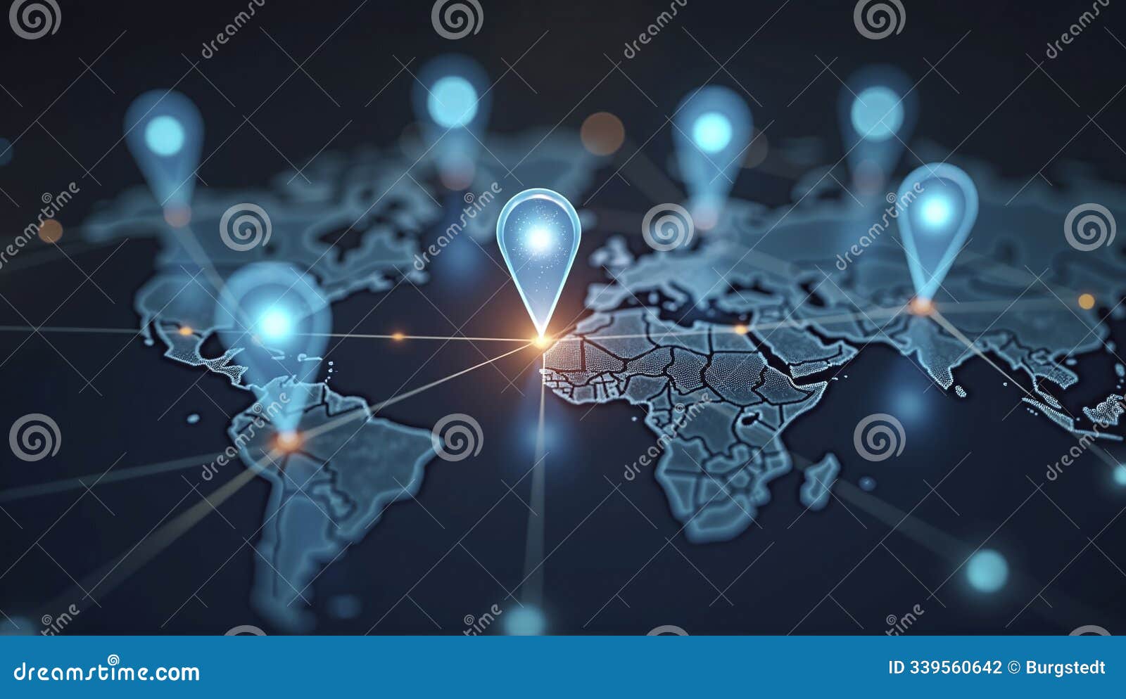 Connected Way Marks or Highlighted Points, Show the Way To the Desired ...