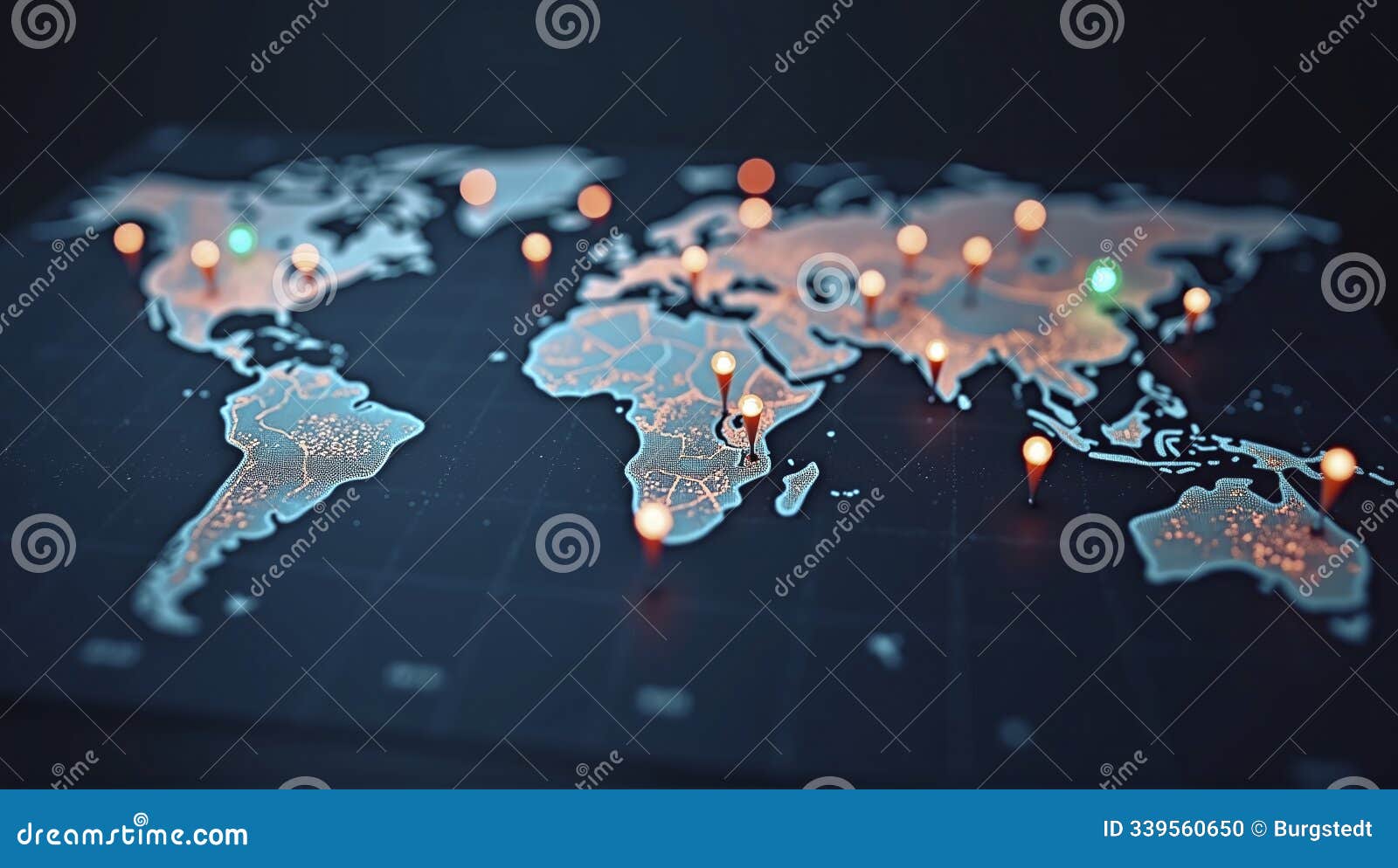 Connected Way Marks Or Highlighted Points, Show The Way To The Desired ...