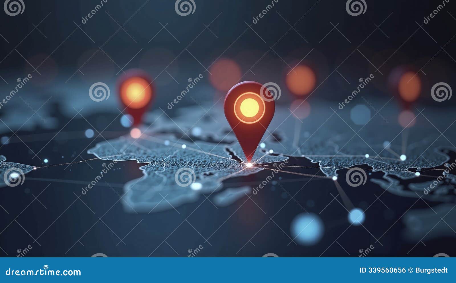 Connected Way Marks or Highlighted Points, Show the Way To the Desired ...