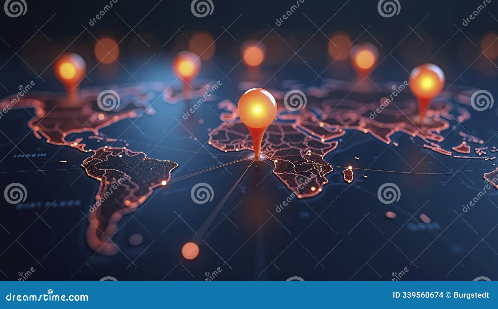 Connected Way Marks or Highlighted Points, Show the Way To the Desired ...