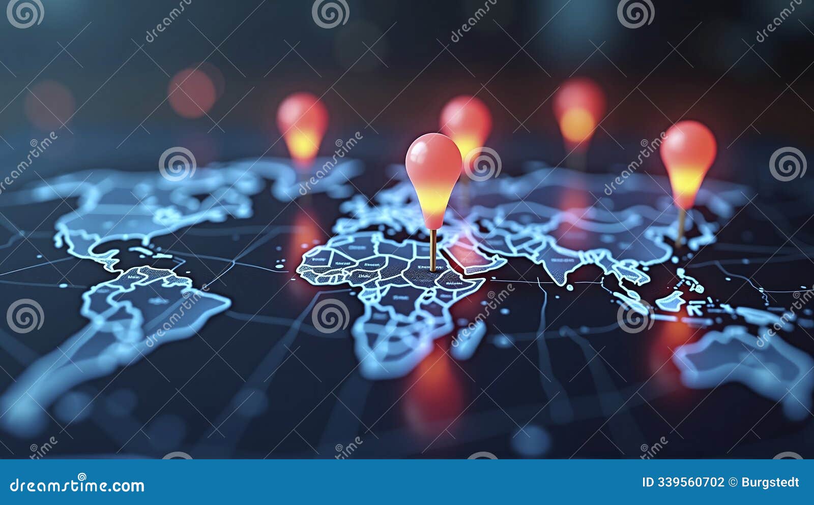Connected Way Marks or Highlighted Points, Show the Way To the Desired ...
