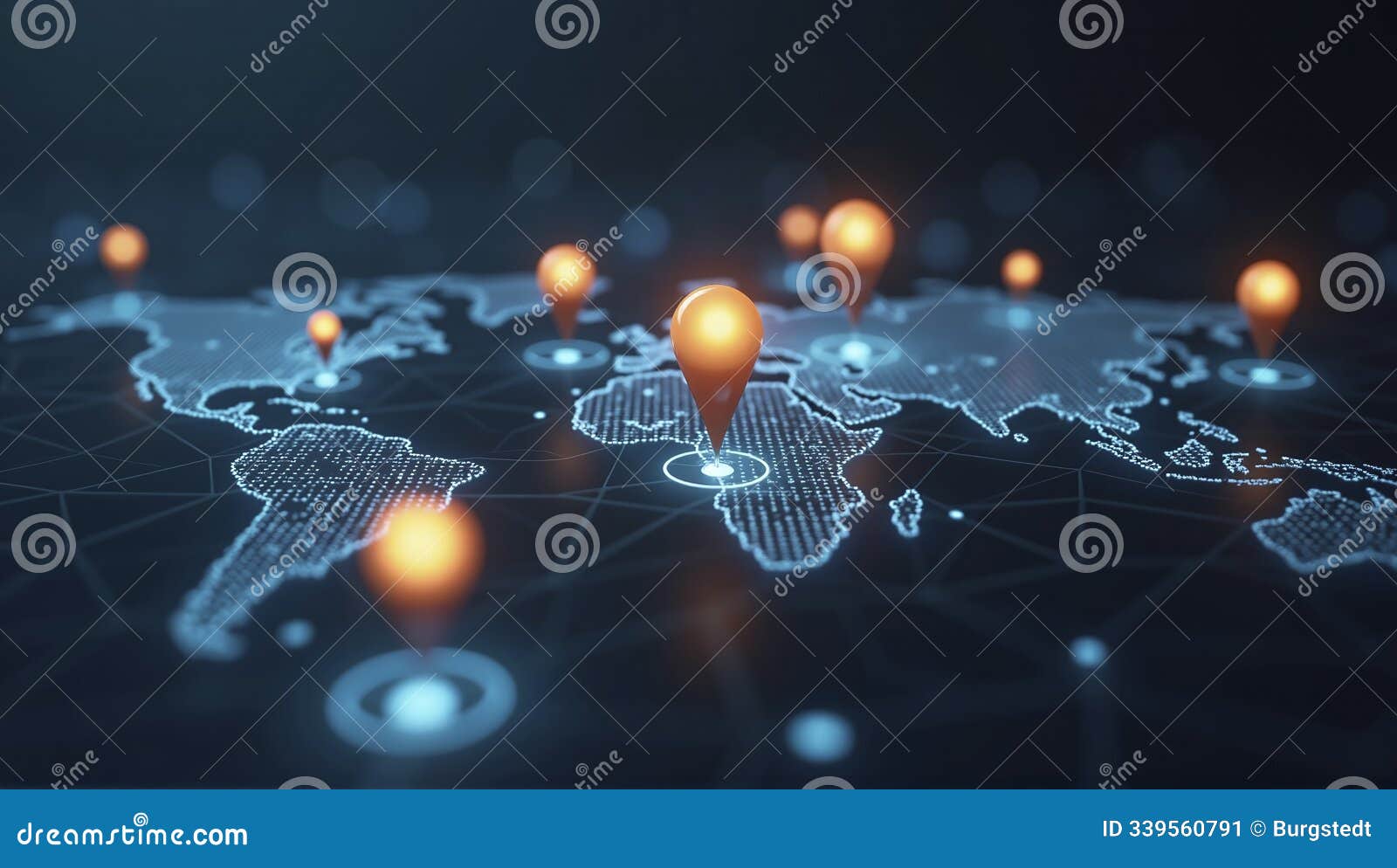 Connected Way Marks or Highlighted Points, Show the Way To the Desired ...