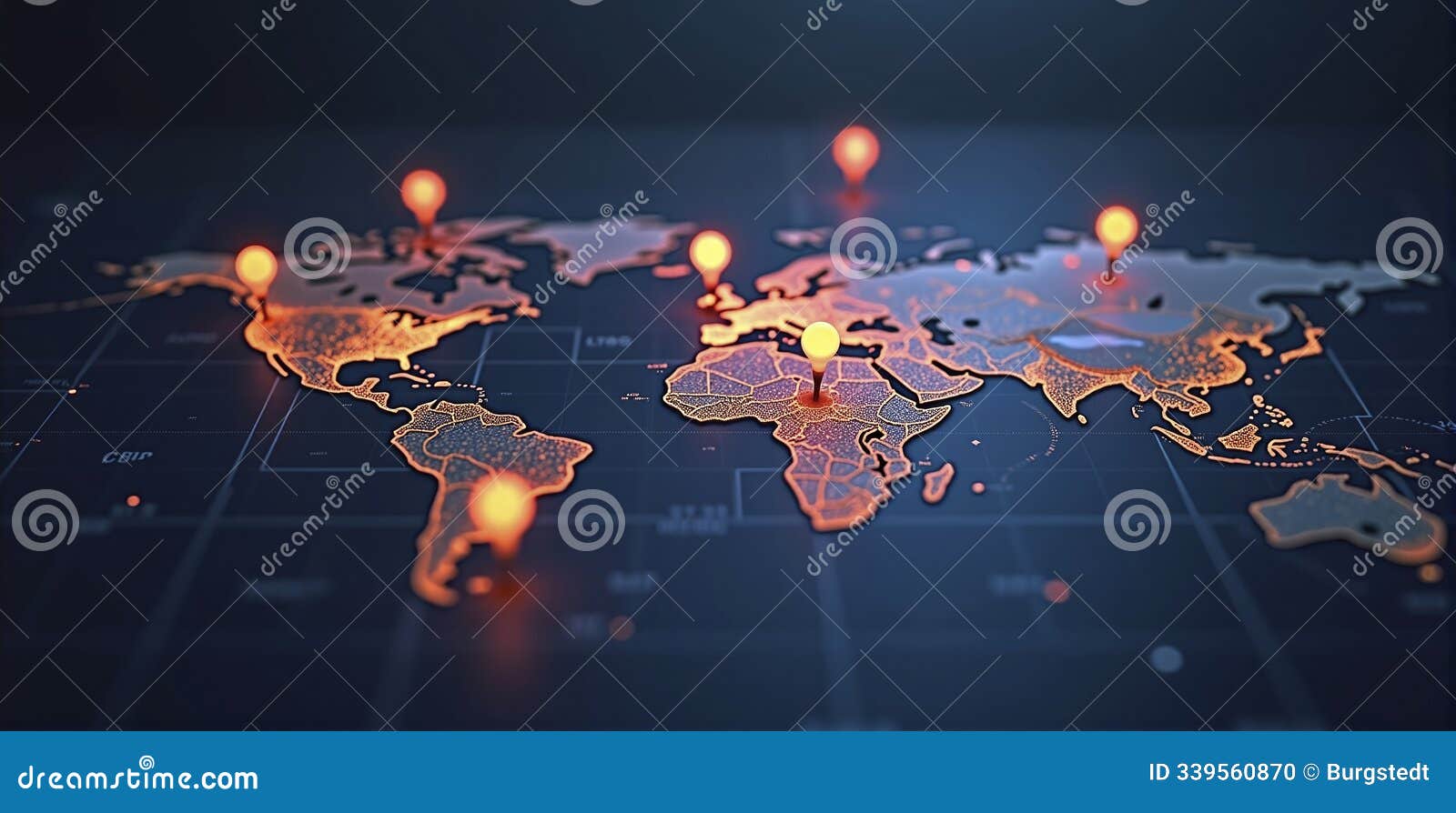 Connected Way Marks or Highlighted Points, Show the Way To the Desired ...