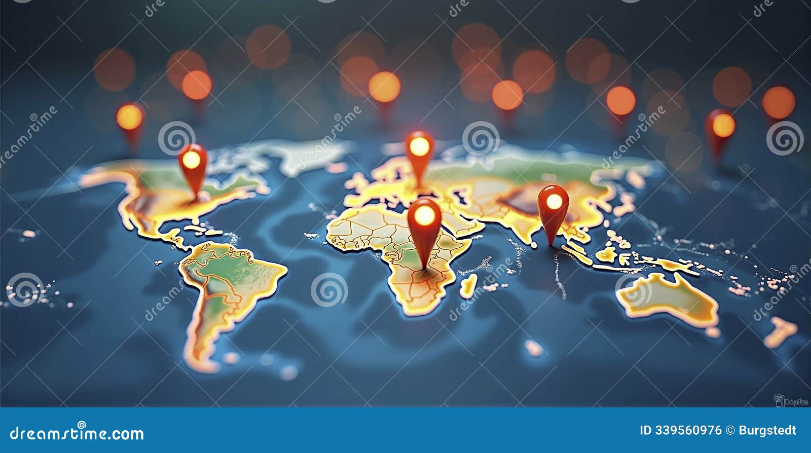 Connected Way Marks or Highlighted Points, Show the Way To the Desired ...