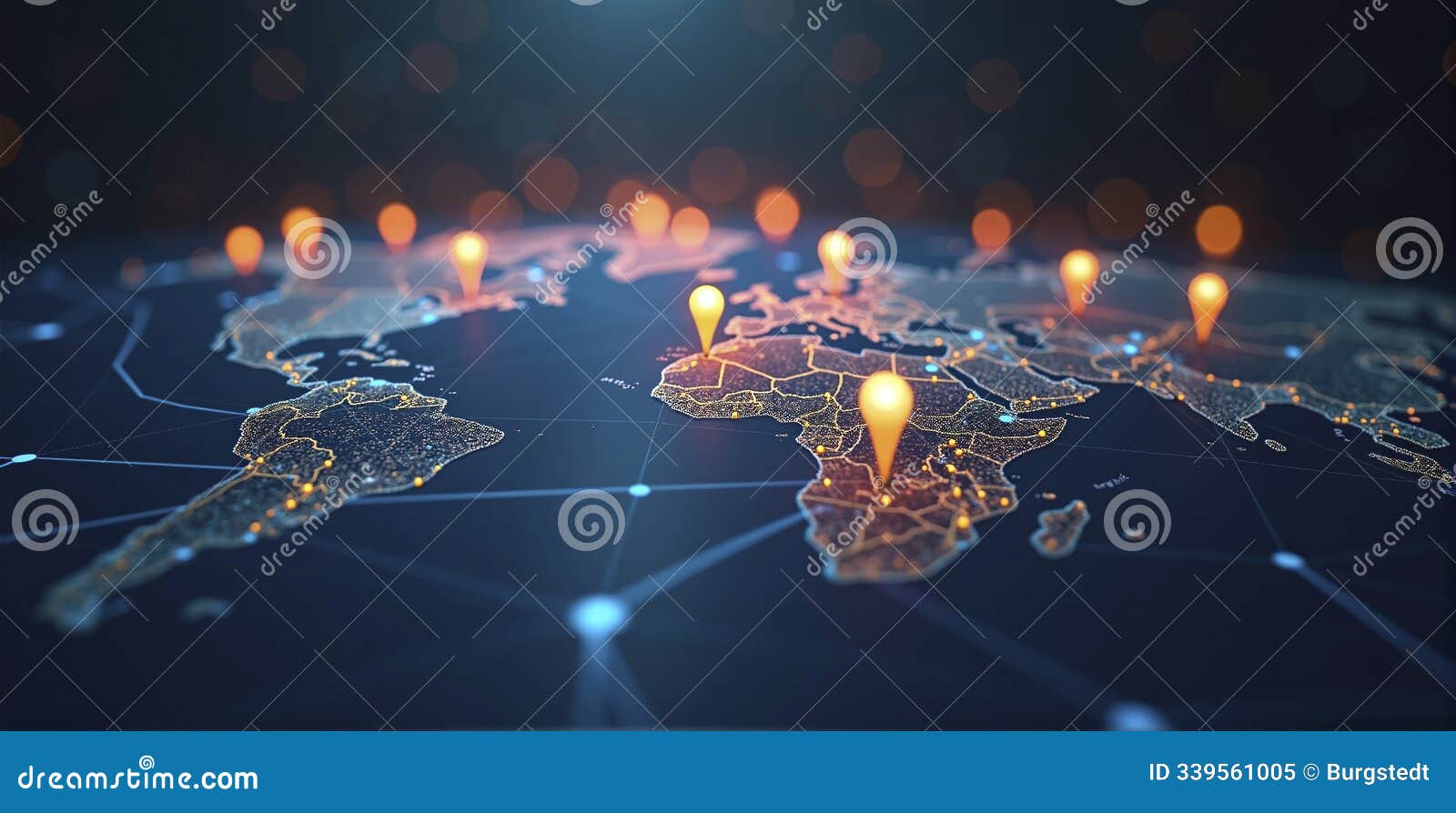 Connected Way Marks or Highlighted Points, Show the Way To the Desired ...