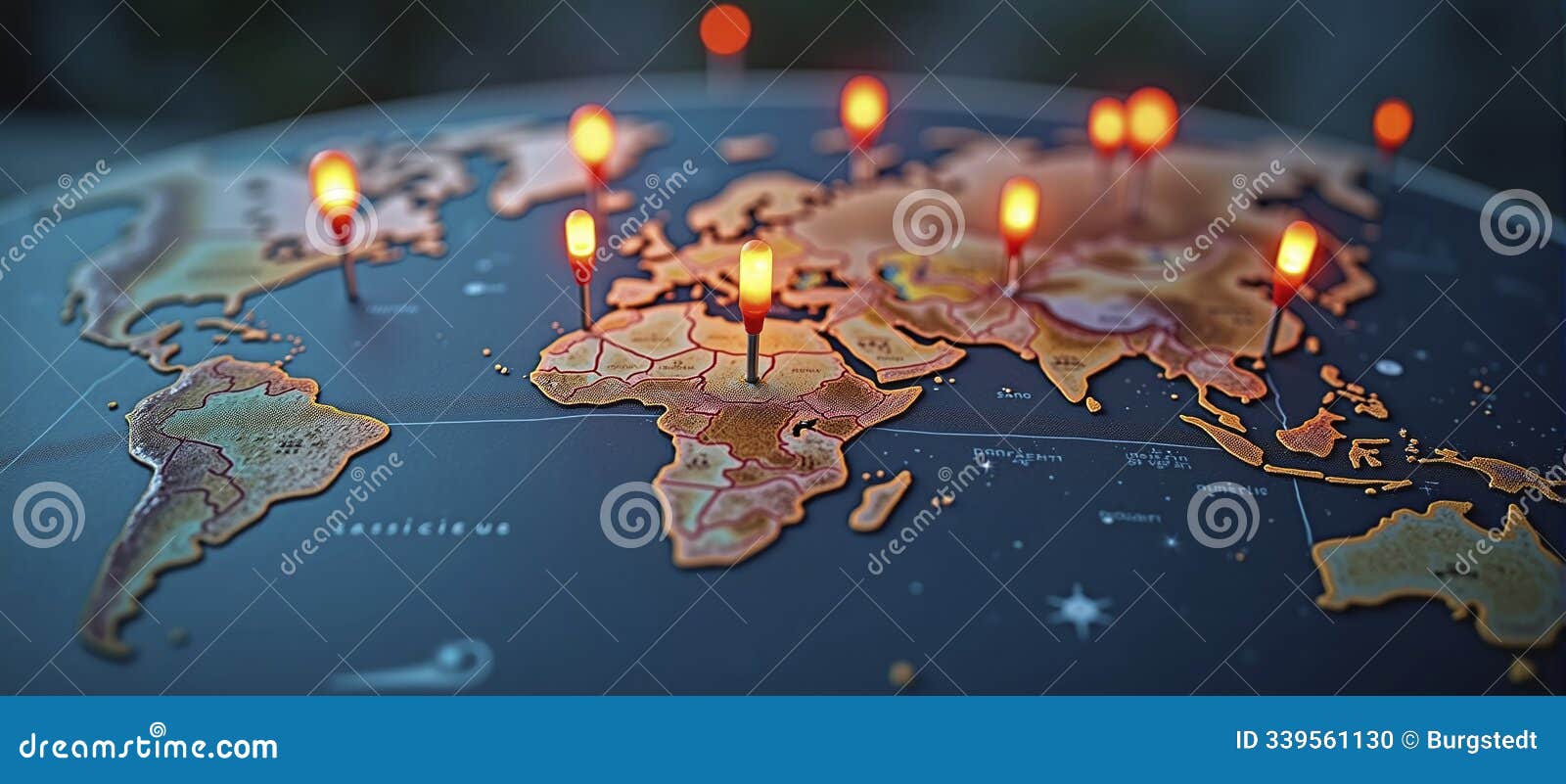 Connected Way Marks Or Highlighted Points, Show The Way To The Desired ...