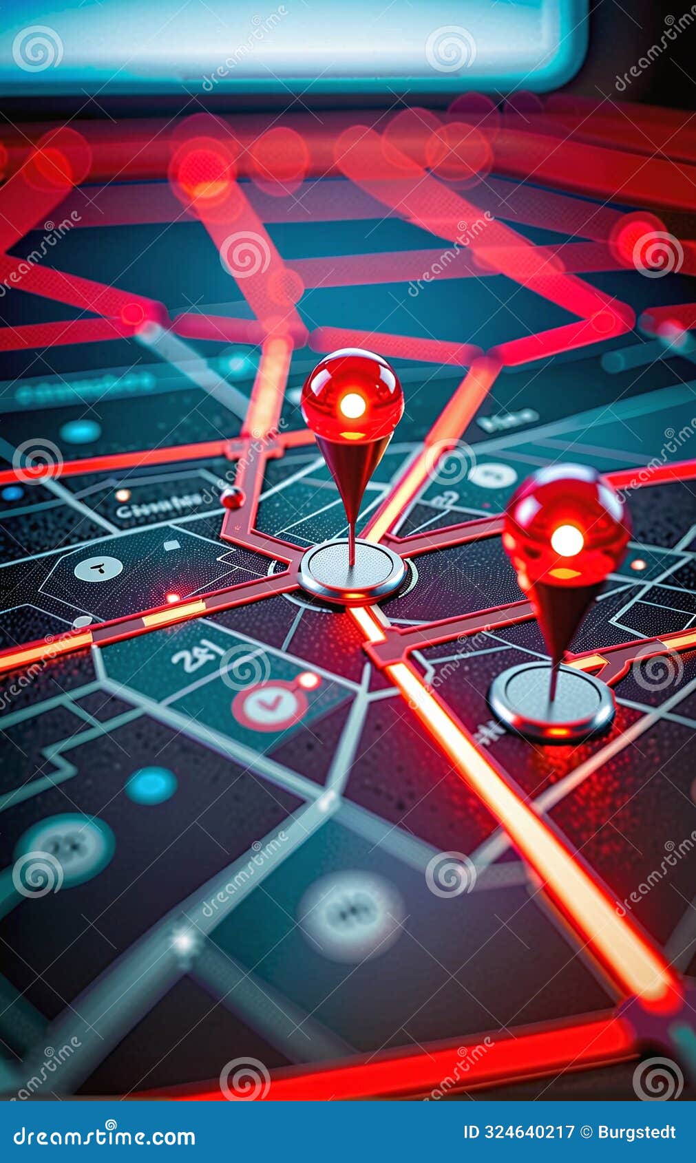 Connected Waymarks or Highlighted Points, Show the Way To the Desired ...