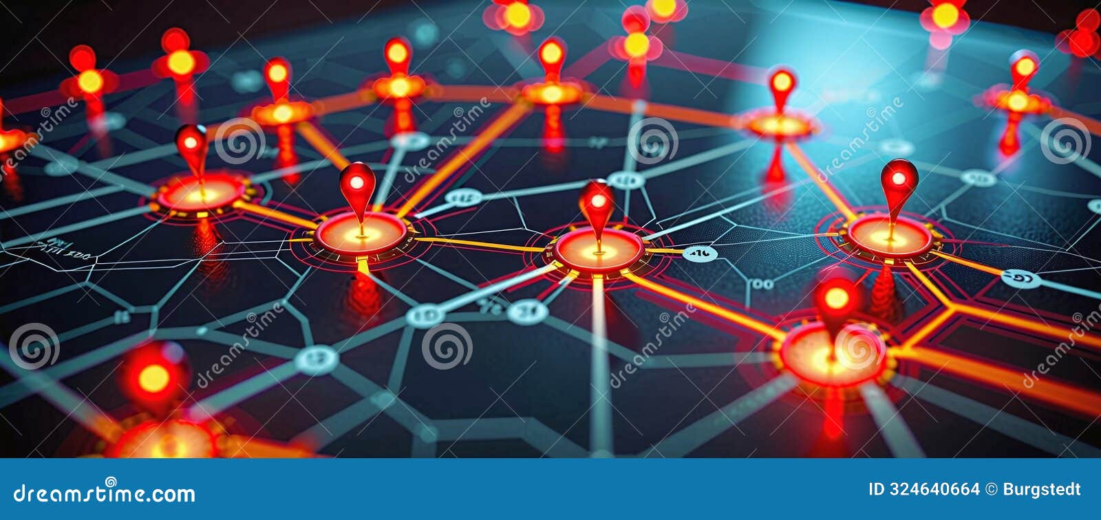 Connected Waymarks or Highlighted Points, Show the Way To the Desired ...