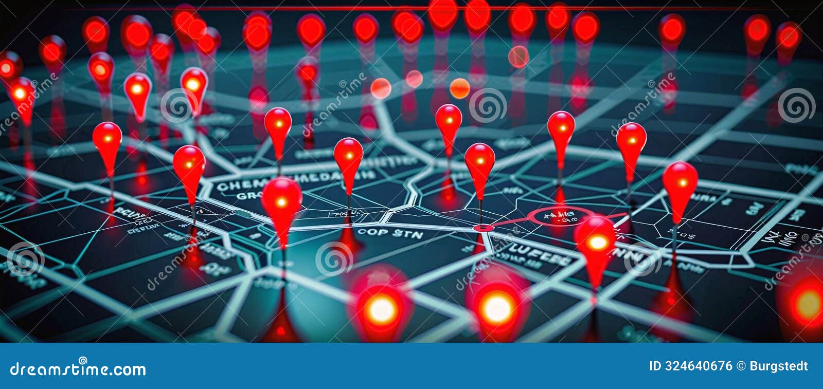 Connected Waymarks or Highlighted Points, Show the Way To the Desired ...