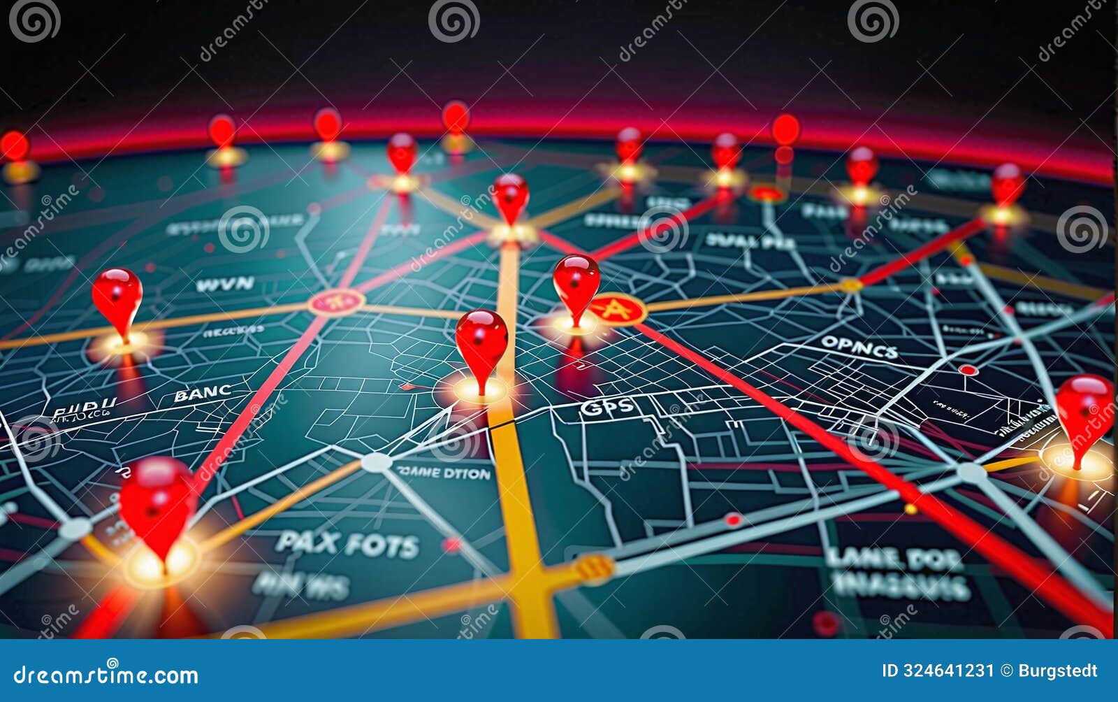 Connected Waymarks or Highlighted Points, Show the Way To the Desired ...