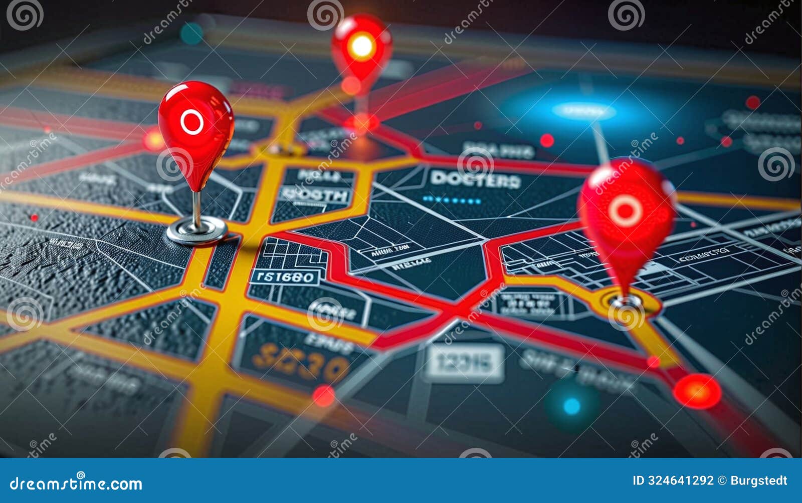 Connected Waymarks or Highlighted Points, Show the Way To the Desired ...