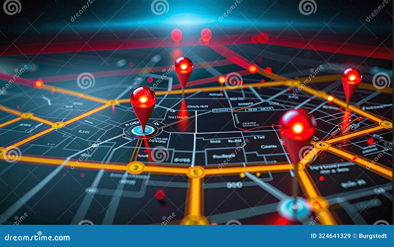 Connected Waymarks or Highlighted Points, Show the Way To the Desired ...