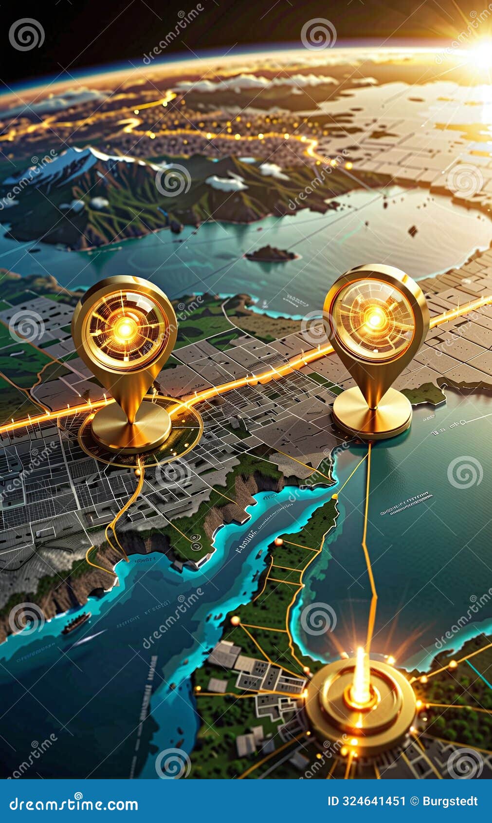 Connected Waymarks or Highlighted Points, Show the Way To the Desired ...