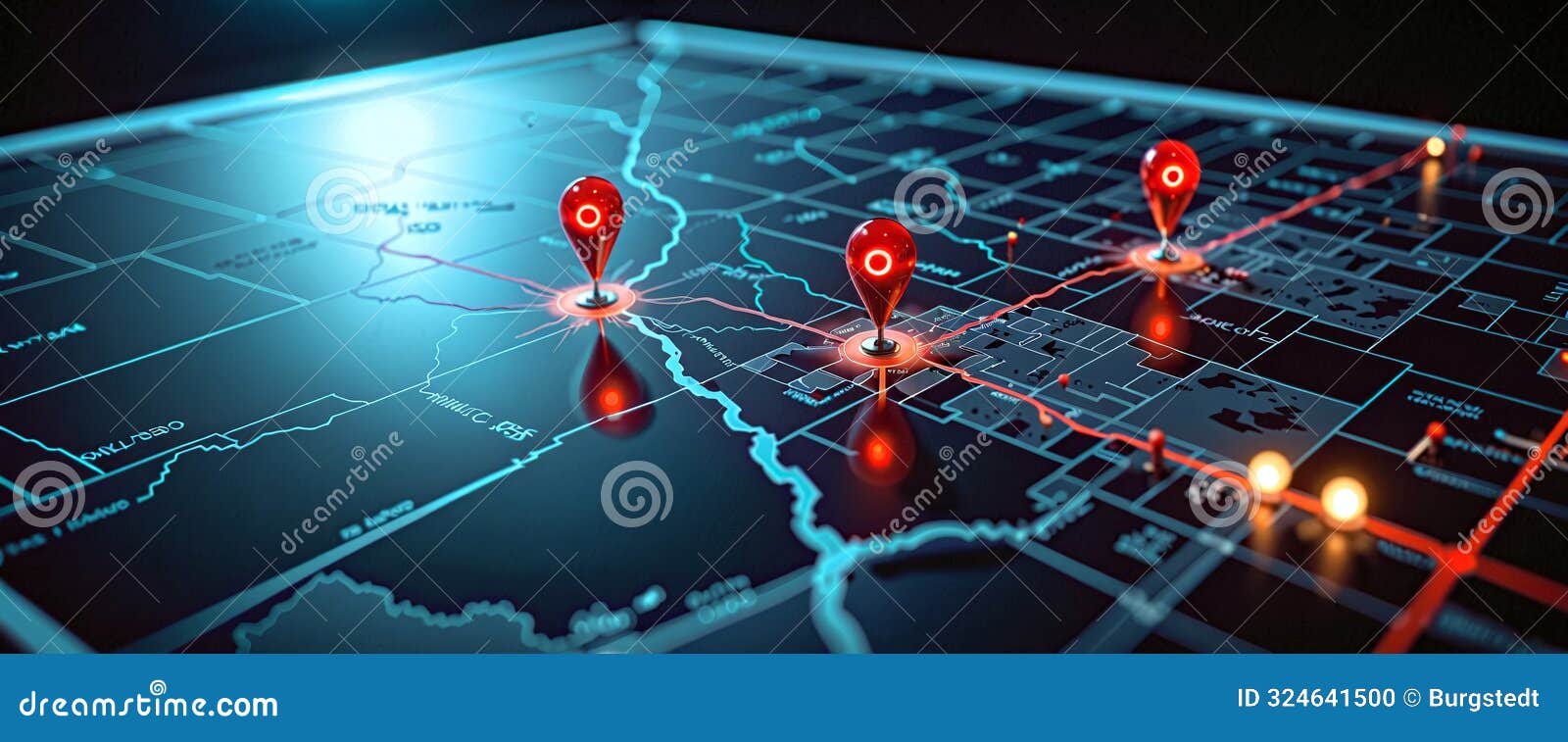 Connected Waymarks or Highlighted Points, Show the Way To the Desired ...