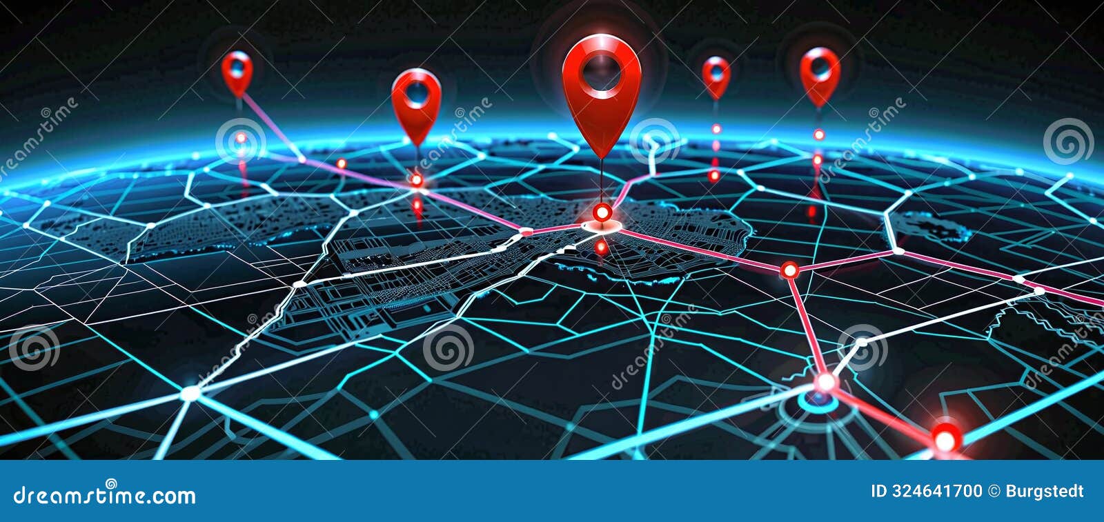 Connected Waymarks or Highlighted Points, Show the Way To the Desired ...