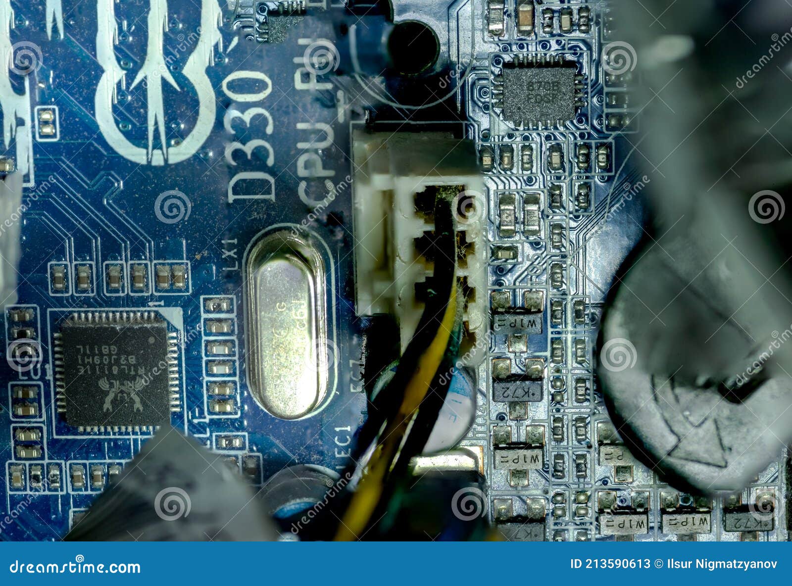 Connected Wires into a Connector on the PC Motherboard Next To the ...