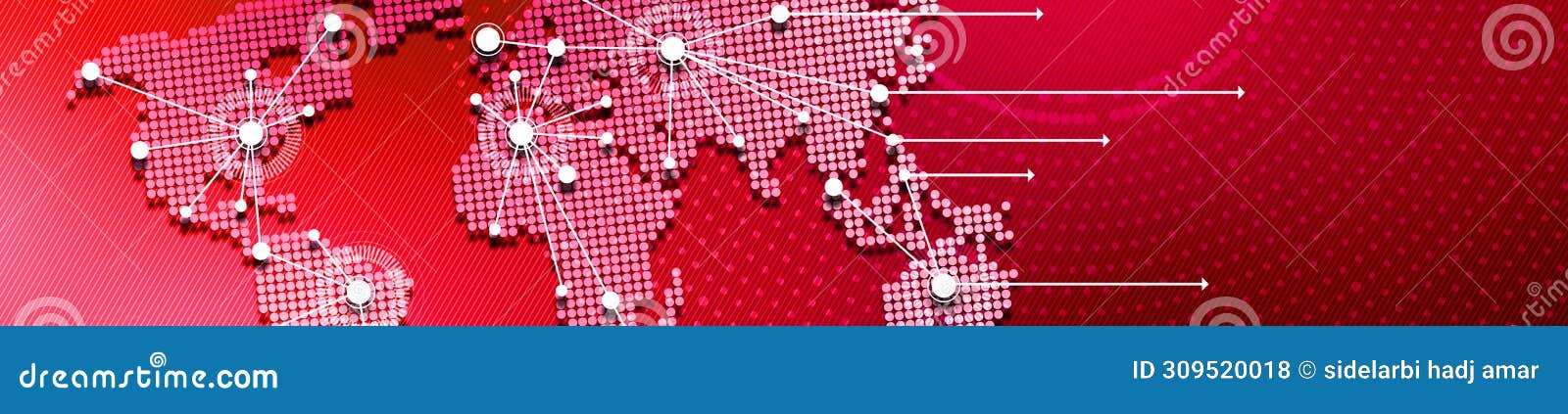 Connected world map banner stock photo. Image of delivery - 309520018