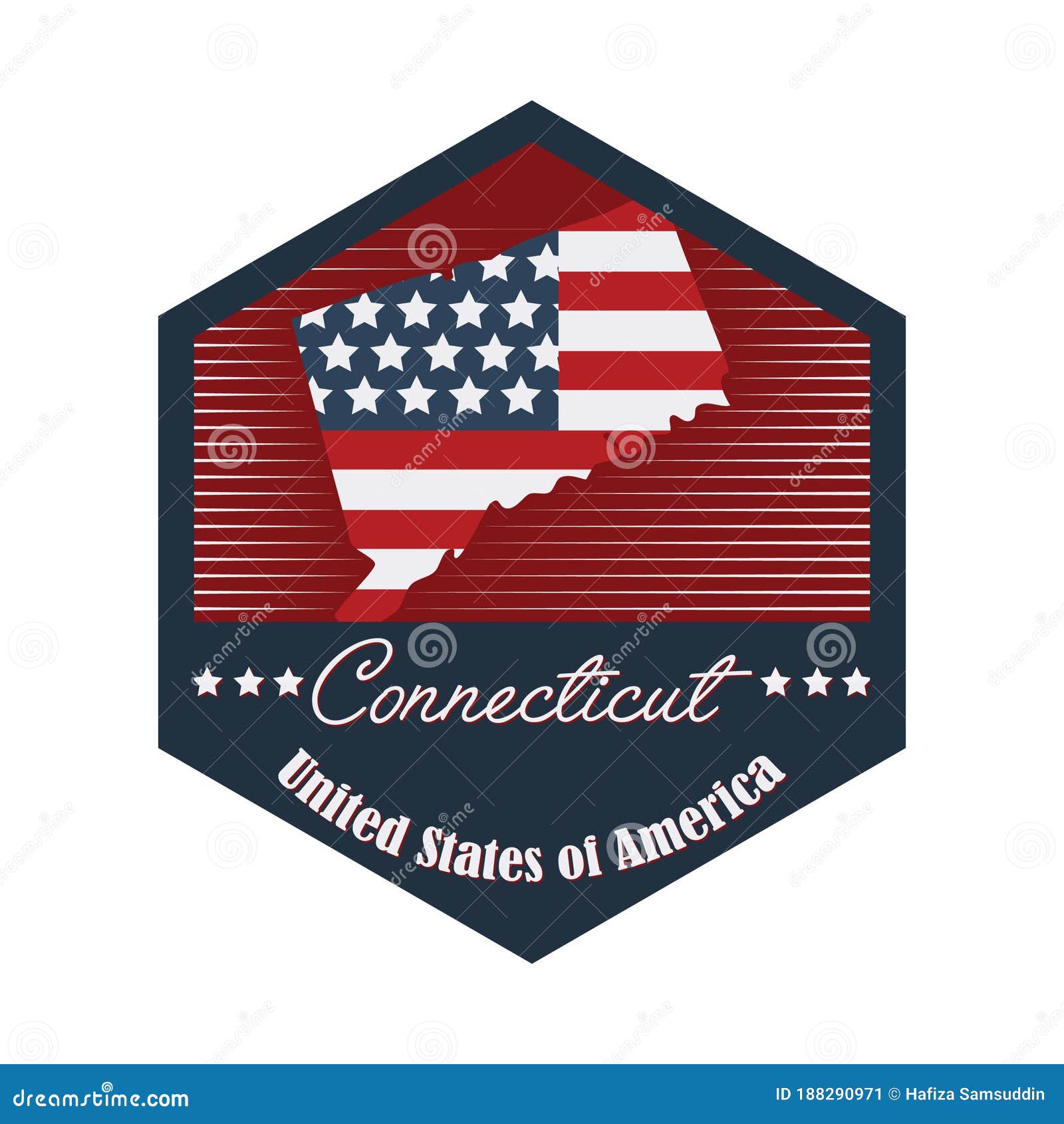 Connecticut Label. Vector Illustration Decorative Design Stock Vector ...