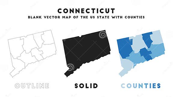 Connecticut Map. Borders of Connecticut for Your Infographic Stock ...