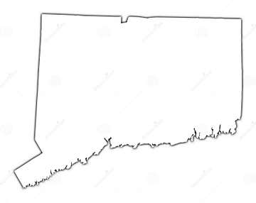 Connecticut outline map stock illustration. Illustration of states ...