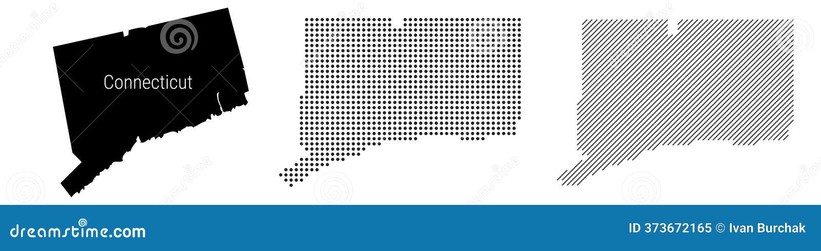 Connecticut - Detailed Editable Political Map With Labeling. Cartoon ...