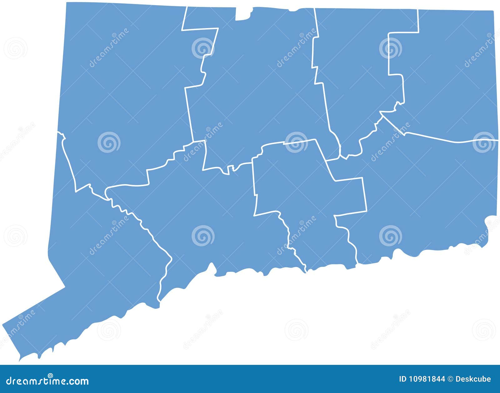 Connecticut Map. State And District Map Of Connecticut. Administrative ...