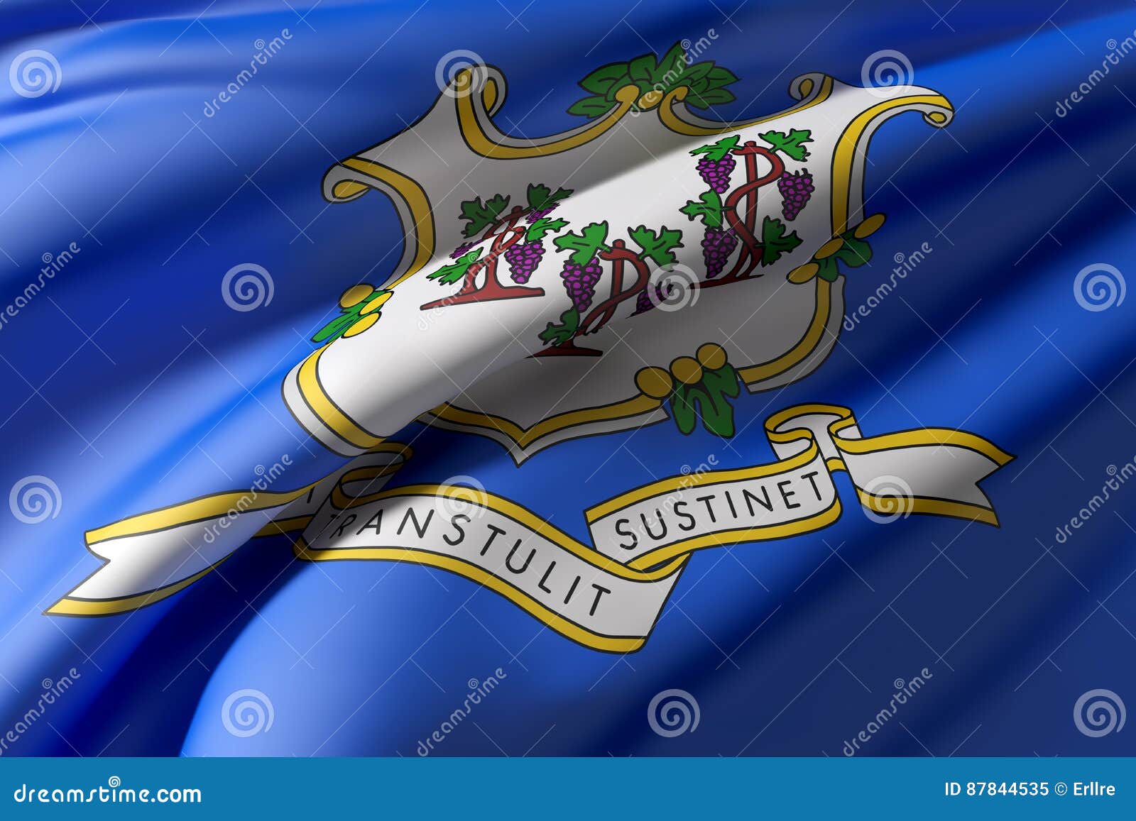 Connecticut State flag stock illustration. Illustration of design ...